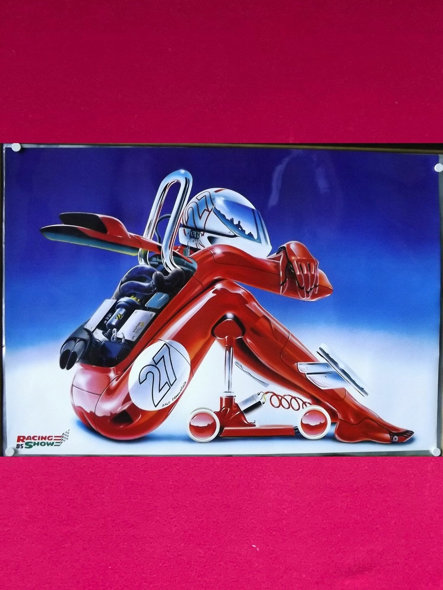 RACING SHOW TORINO Manifesto1985 Bottega D arte Minerva